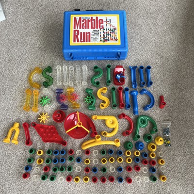 100+ pieces Marble Run Maze Race Marbulous Track w/ 12 Marbles in box ...