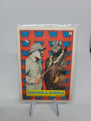 1987 Topps WWF Wrestling Sticker #18 Kimchee & Kamala | eBay