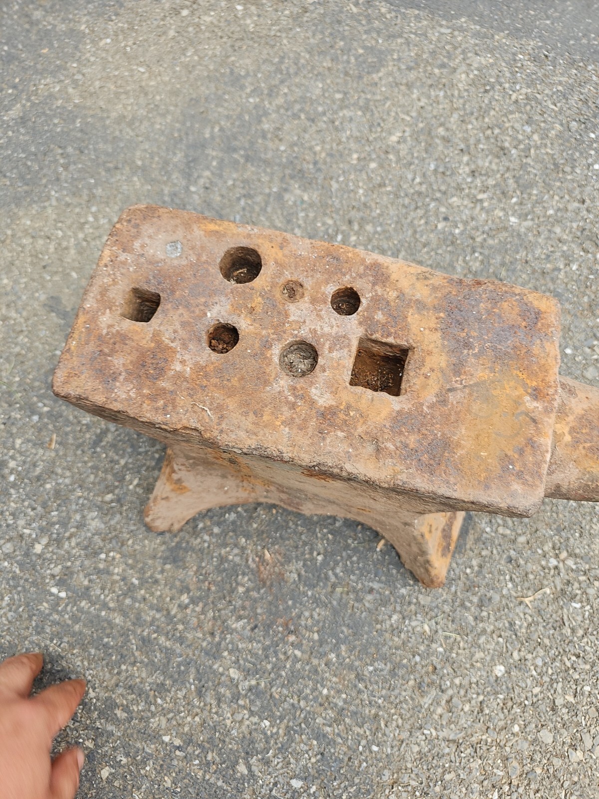 #4- Antique 1700s Colonial Anvil - Early Modifications- AS IS - 85 lbs ...