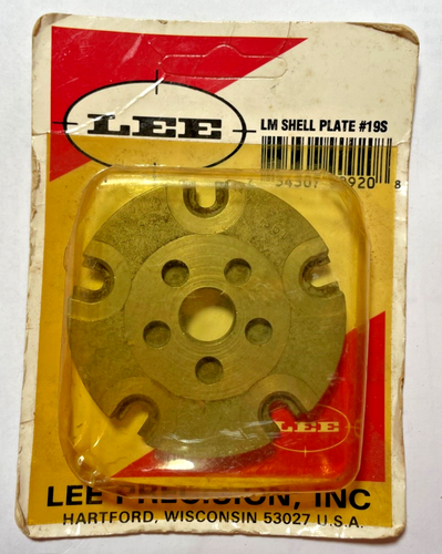 Lee 90920 Load Master LM Shell Plate #19s - 9mm Luger, 40 S&W & 38 ...