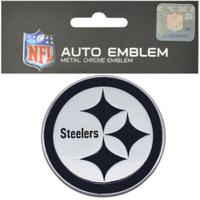 NFL Pittsburgh Steelers Car Truck Real Chrome Metal Automotive Emblem ...