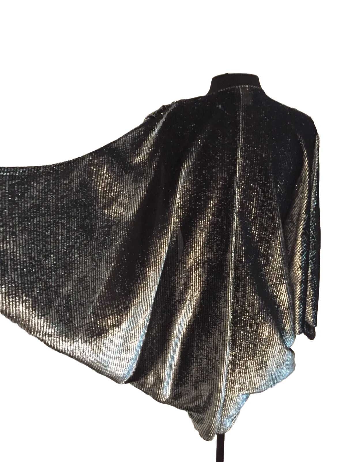 ️Vintage Metallic Disco Batwing Cocoon Rocker Jacket… - Gem