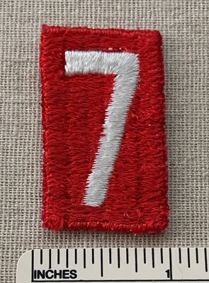 Vintage TROOP 7 Boy Scout Red & White Unit # Number PATCH BSA RWS Badge ...
