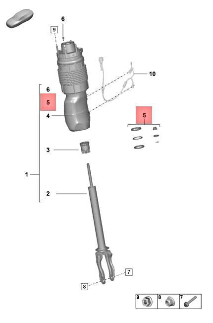 Genuine PORSCHE Panamera 971 97A Repair Set For Air Spring 971698425 | eBay