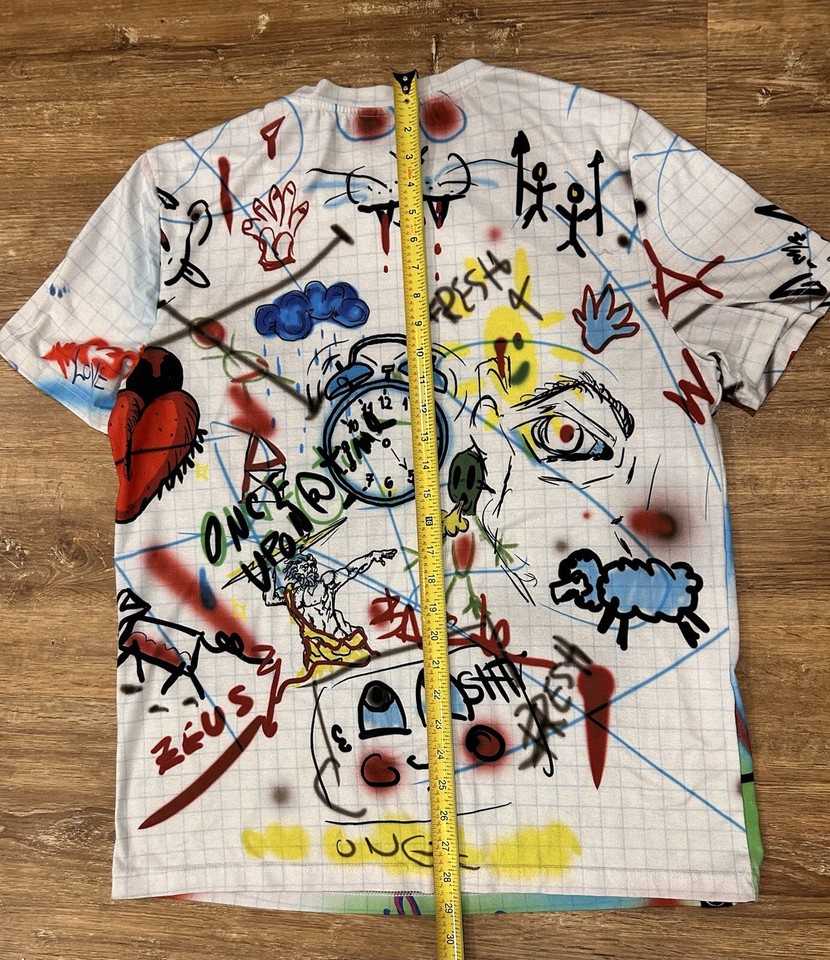 Fresh Hoods Graffiti Tee Shirt - Size XL | eBay