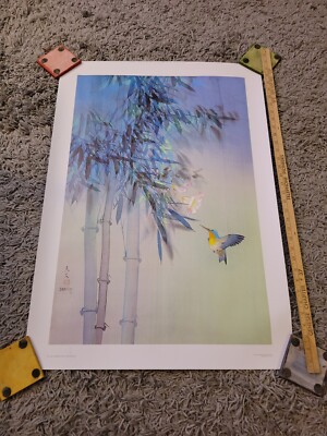 🔥🔥 1978 DAVID LEE Lithograph ‘Evening Hummingbird’ Vintage Ready To Be ...
