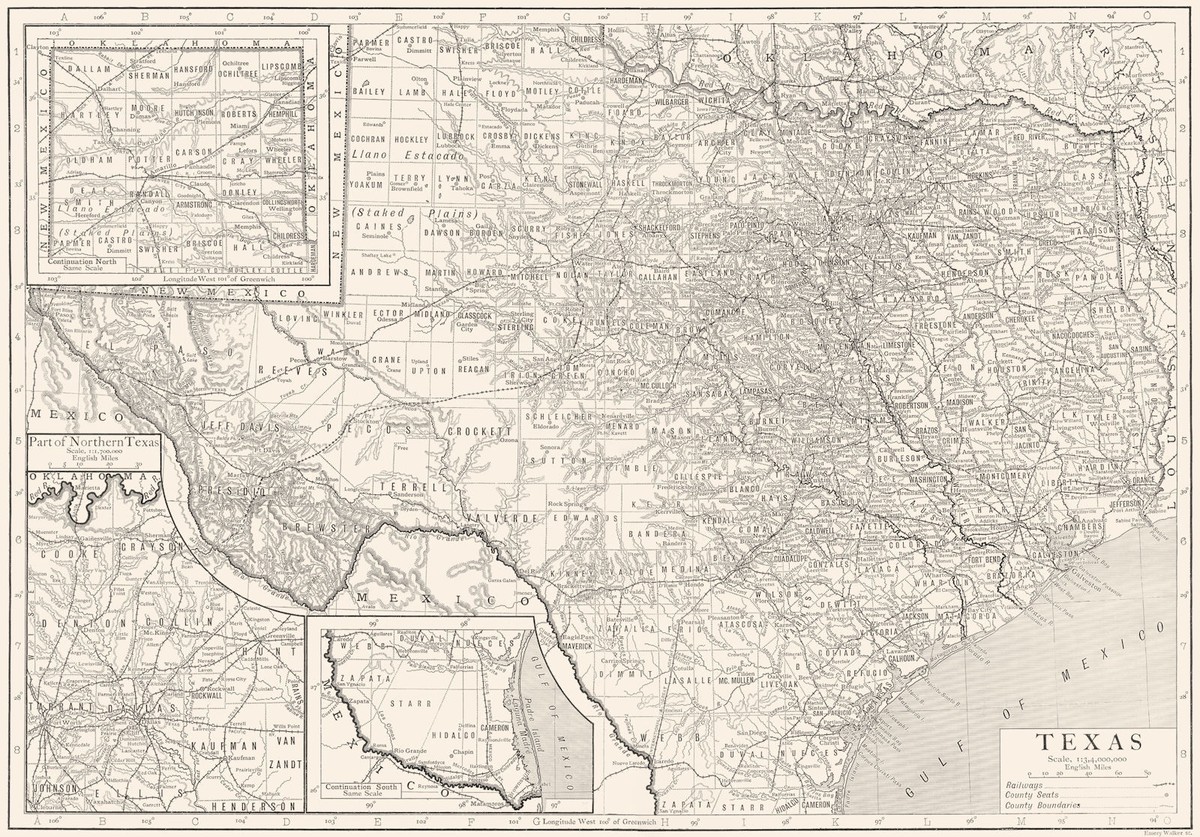 Plano Texas County Map 1910 Texas County Maps And Atlases
