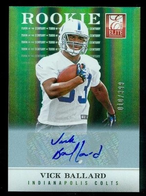 2012 Elite Turn of the Century Autographs #179 Vick Ballard Auto /399 ...