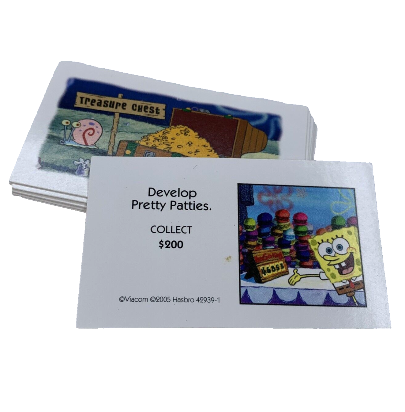 SpongeBob SquarePants Monopoly Treasure Chest Card Set of 16 ...
