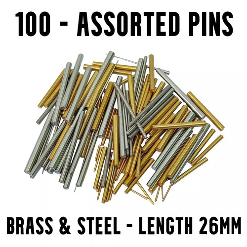 Brass and Steel Clock Tapered Pins - Package of 100 Pcs - Assorted ...