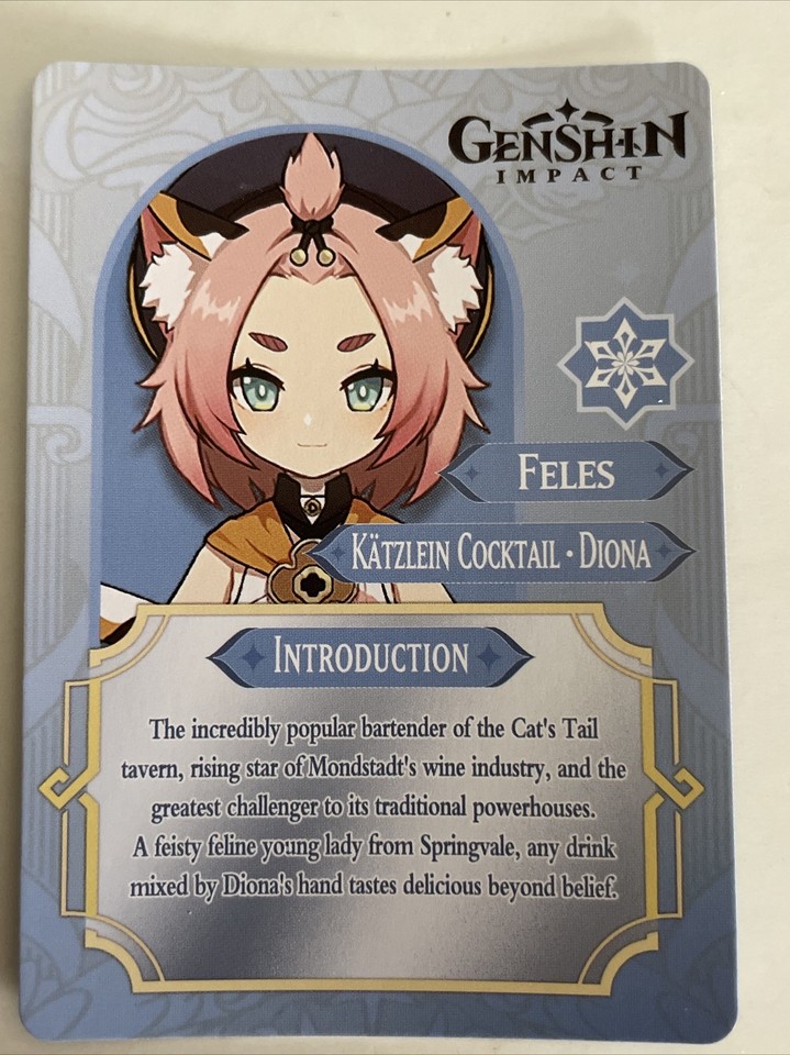 DIONA FELES Genshin Impact Anime Custom TCG CCG Card | eBay