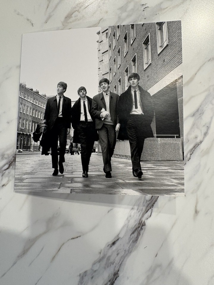Beatles Card with leaf from John Lennons Tree, fundraiser 4 Strawberry ...