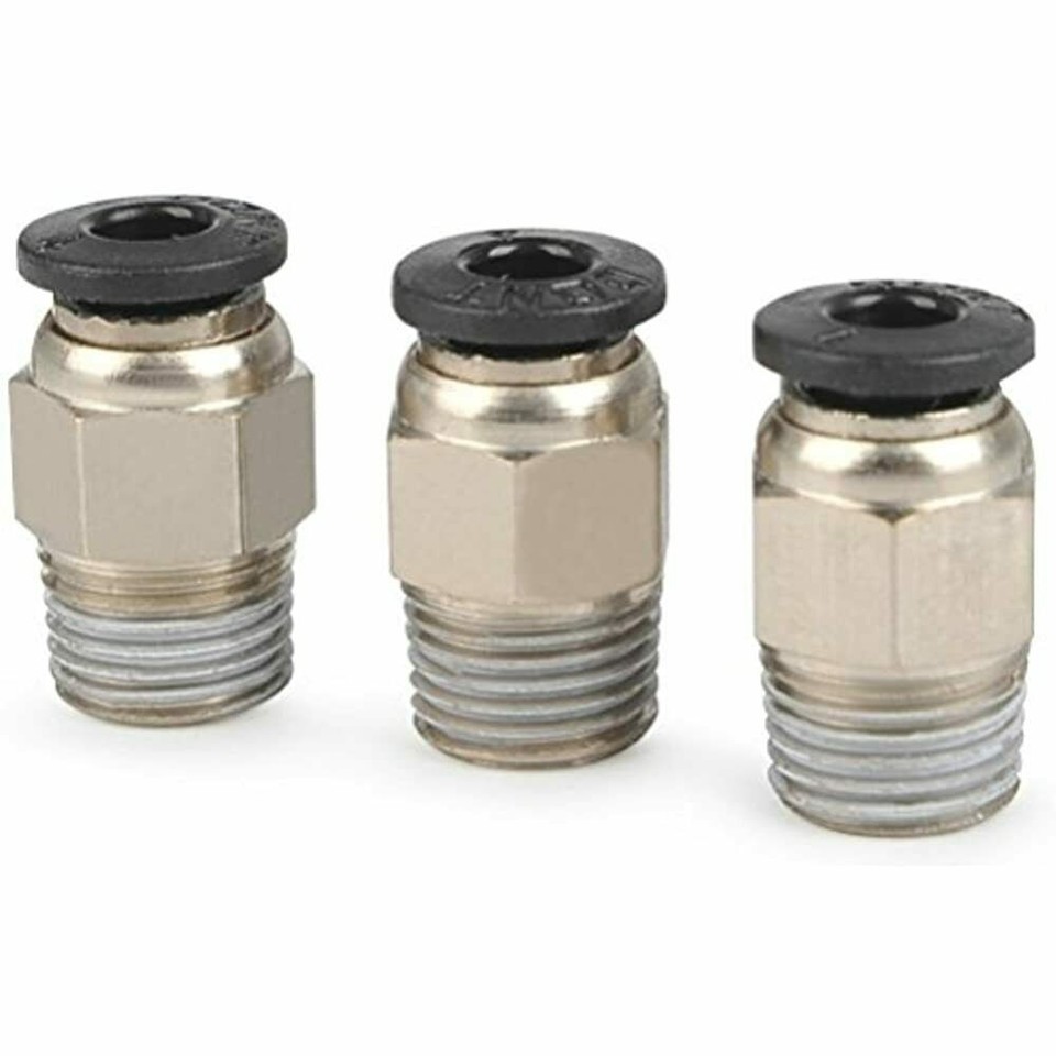 Straight Pneumatic Connector Stainless Steel Thread Tube 10 Pcs Fitting ...