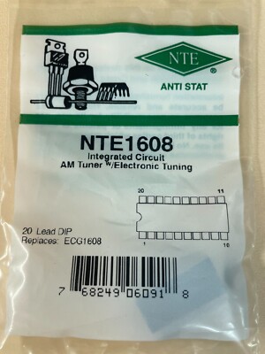 NTE Electronics NTE1606 INTEGRATED CIRCUIT DUAL 4.0 TO 7.0 WATT AUDIO ...