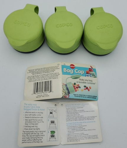 3 Copco Bag Caps, Make Any Bag A Reusable Container, Smart Gadgets ...