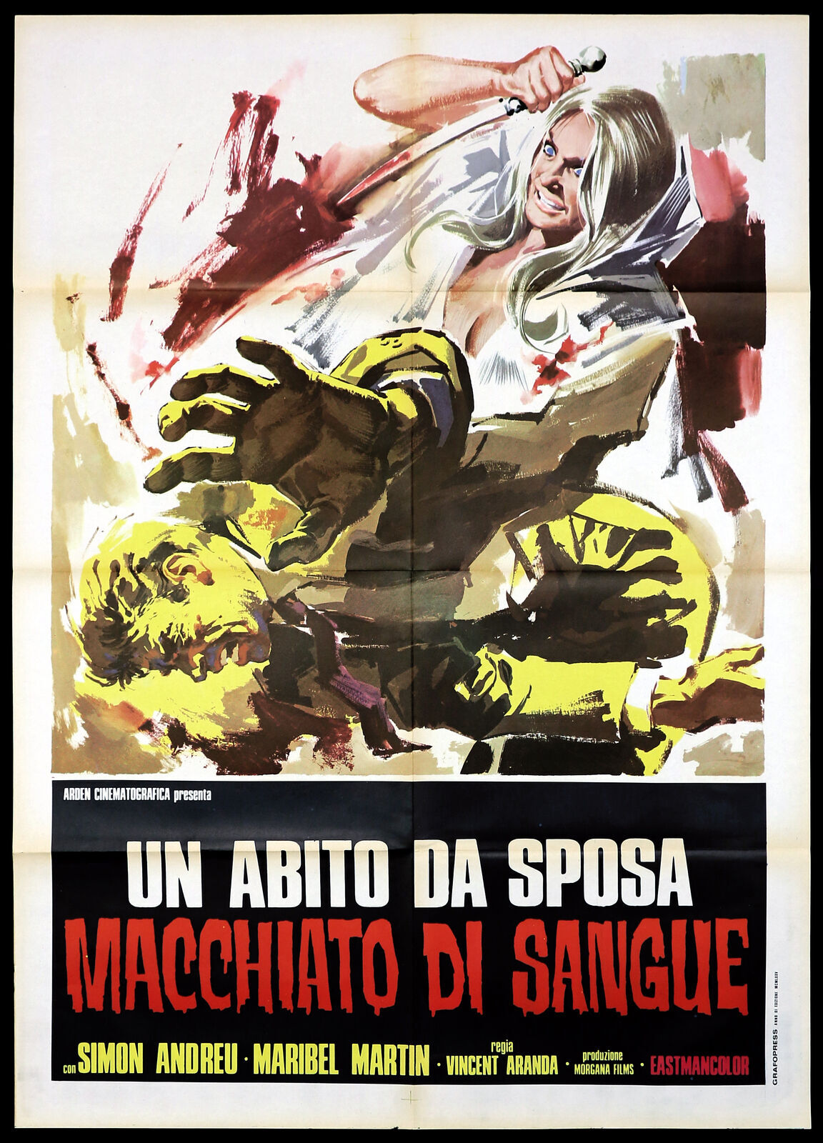 A BLOOD STAINED WEDDING DRESS POSTER 1972 BLOOD SPATTERED POSTER 2F | eBay