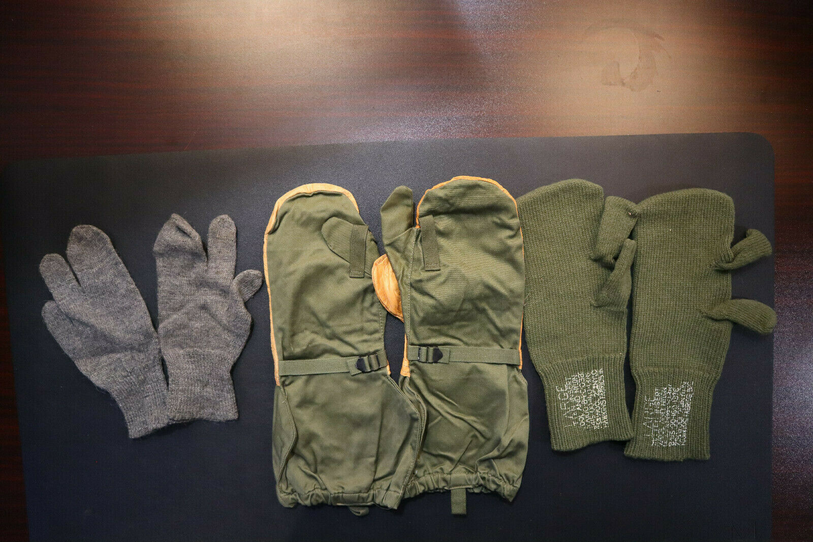 USGI Cold Weather Mitten Gloves w/ Heavy and Light Liners OD MEDIUM NEW ...