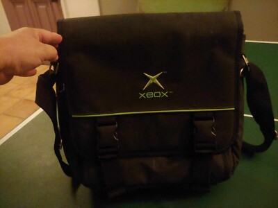 Vintage Original XBOX Game Console Carrying Case Messenger Travel Bag w ...