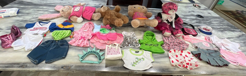 Huge Lot Build A Bear Lot- Clothes, shoes Special Occasion Bears Hello ...