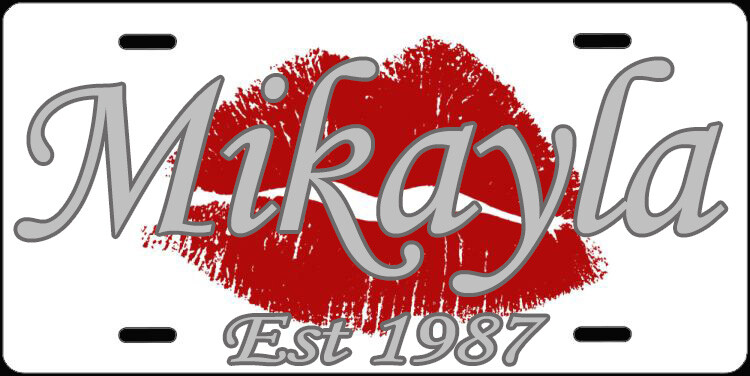 Engraved - Personalized Red Lips License Plate - Auto Tag | eBay