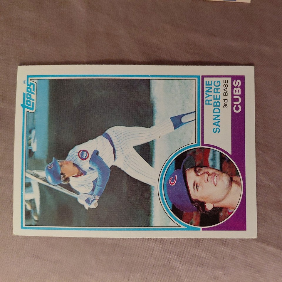 Ryne Sandberg 3 Card Lot, 1983 Topps Rookie, 1984 2nd Year Cards, Cubs ...