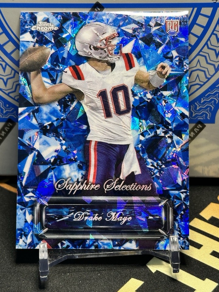 2024 Topps Chrome Football Drake Maye Sapphire Selections - RC - SSP ...