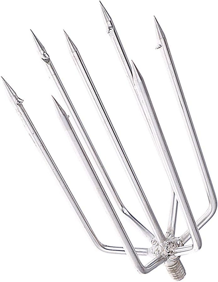 Fishing Harpoon 7 Prong Stainless Steel Fishing Gig Gaff Hook with 8Mm ...