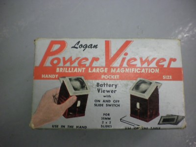 Logan Power Viewer no. 320 Lighted Slide Magnifier in Orig Box Complete ...