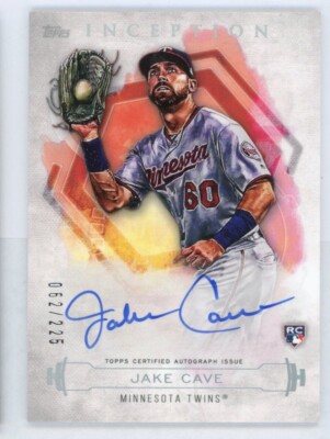 Jake Cave 2019 Topps inception Auto Rookie Serial #d /225 Twins | eBay