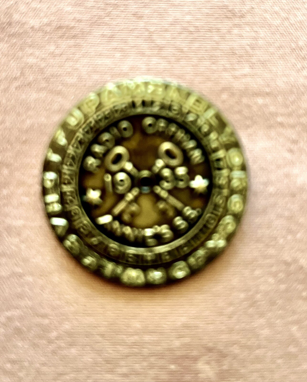 PINBACK BUTTON: 1935 RADIO ORPHAN ANNIE’S Secret Society Decoder Button ...