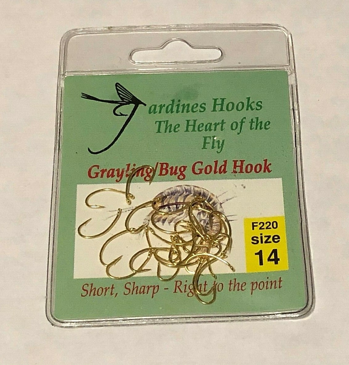 25 Jardines F220 Grayling / Bug Gold Fly Hooks, 4 Sizes Available | eBay