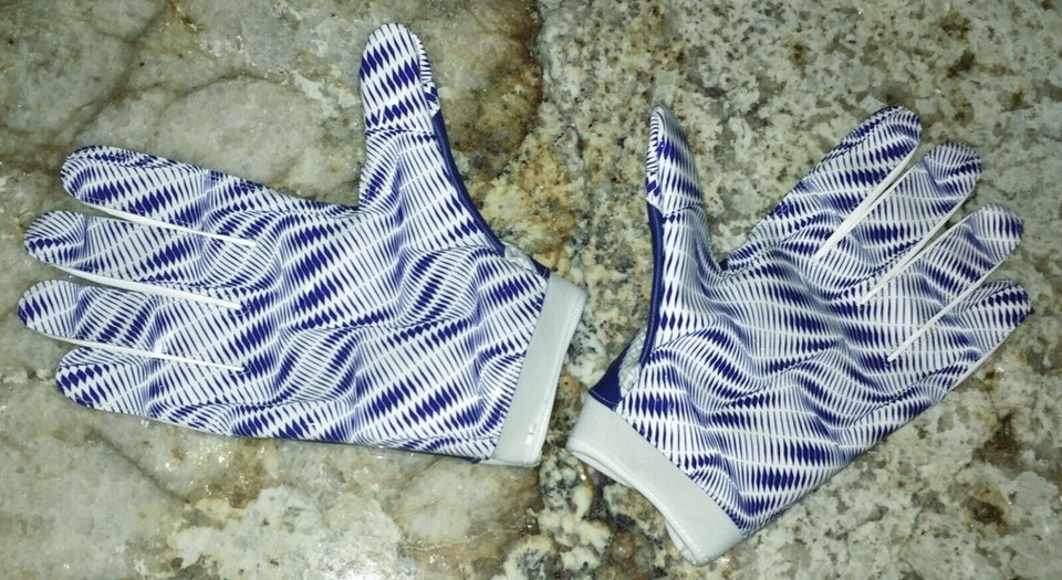 UNDER ARMOUR NFL Swarm White Royal Blue Football Gloves NEW Mens 3XL | eBay