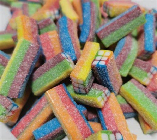 350g Damel Multicolor Sour Fruity Gummy Bricks Lollies Candy, Product ...