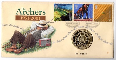 2001 The Archers 1951-2001 Dum-Di-Dum-Di-Dum-Di-Dum Medal Coin Cover | eBay