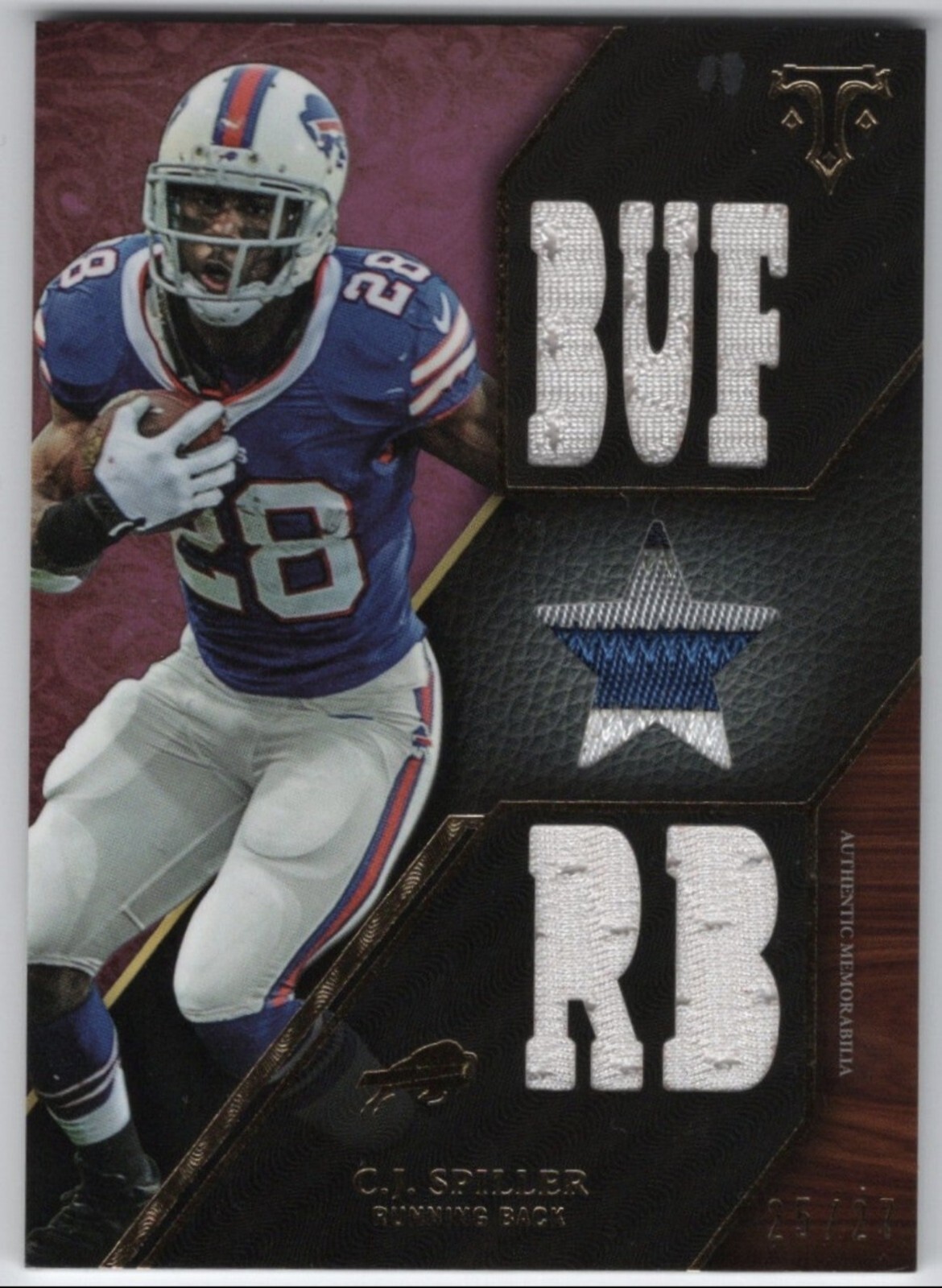 2014 Topps Triple Threads CJ Spiller Triple Relic Patch Card /27 | eBay