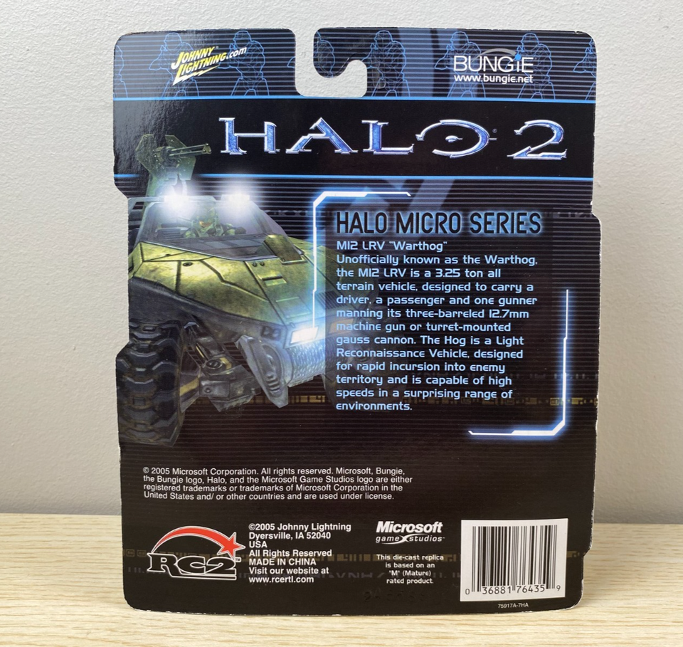 Johnny Lightning Halo 2 MI2 LRV WARTHOG Brand New Micro Series Bungie ...