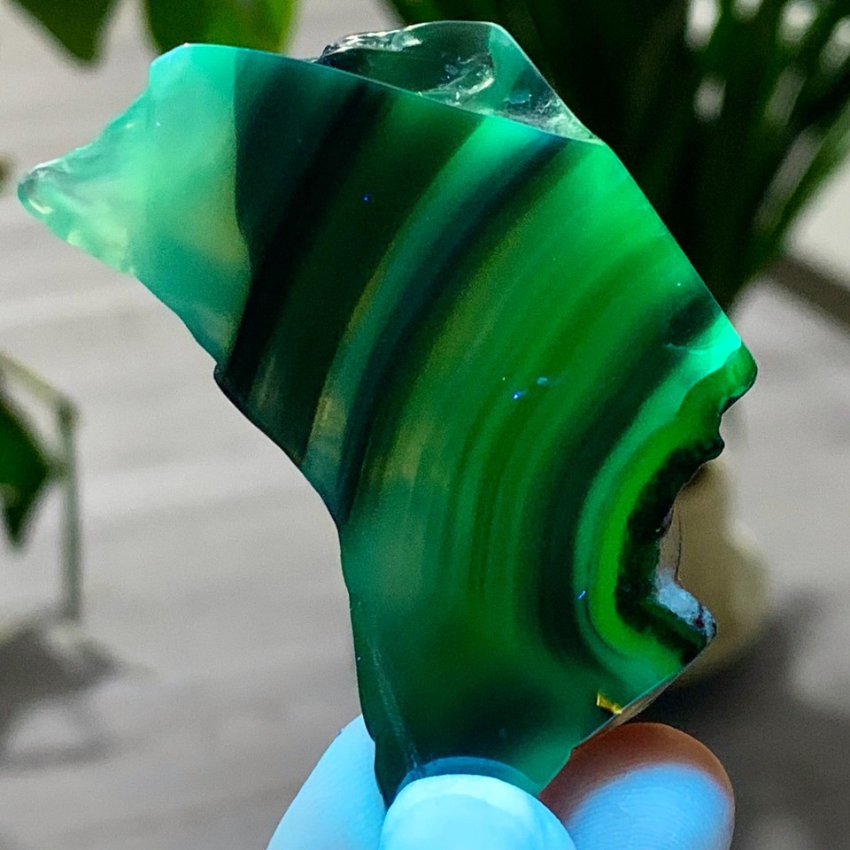 45G Natural volcanic rock agate slice quartz crystal polishing A707 ...
