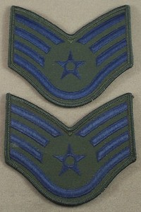 US Air Force Subdued Large Sleeve Rank Insignia Staff Sergeant - New Pair | eBay