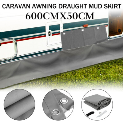 Caravan Awning Mud / Draught Skirt 6m Length x 50cm Depth Wheel Arch ...
