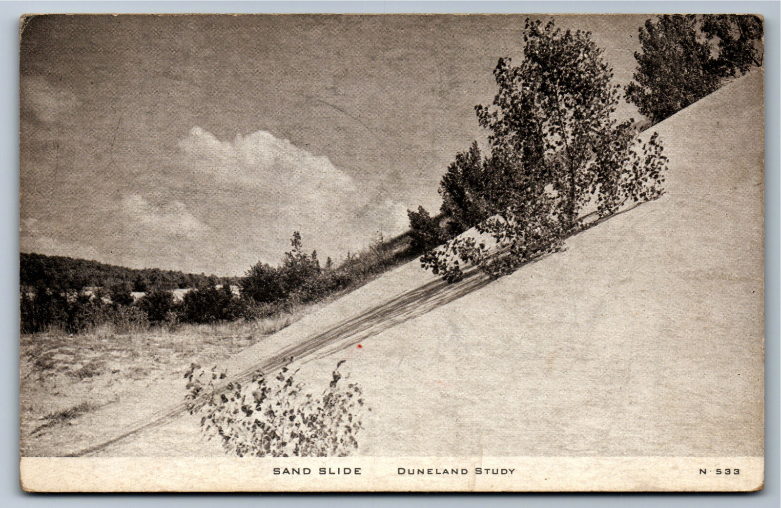 Postcard IN Sand Slide Duneland Study Washington Park Michigan City ...