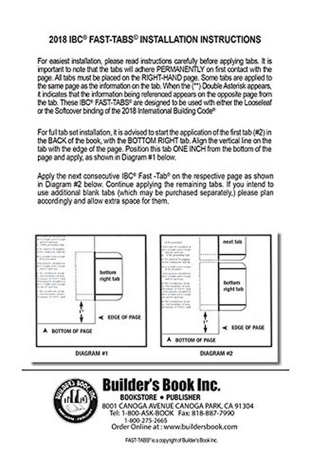 2018 International Building Code (IBC) Fast Tabs 2018 International ...