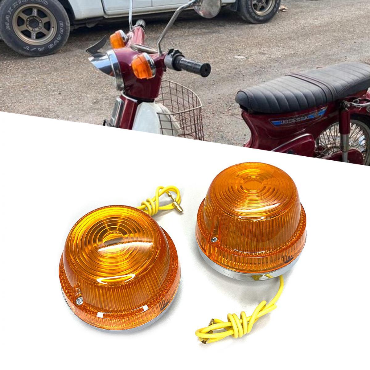 Front Turn Signal Light Set Winker 6V Lamps For Honda C50 C65 C70 C90 ...