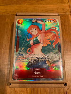 One Piece Card Game Romance Dawn Nami OP01-016 Parallel Rare Alt Art ...