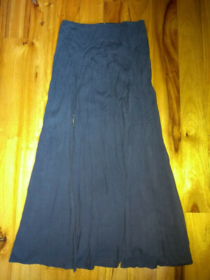 SATYA JAMES charcoal grey maxi tribal dance skirt NEW boho gypsy S/M ...