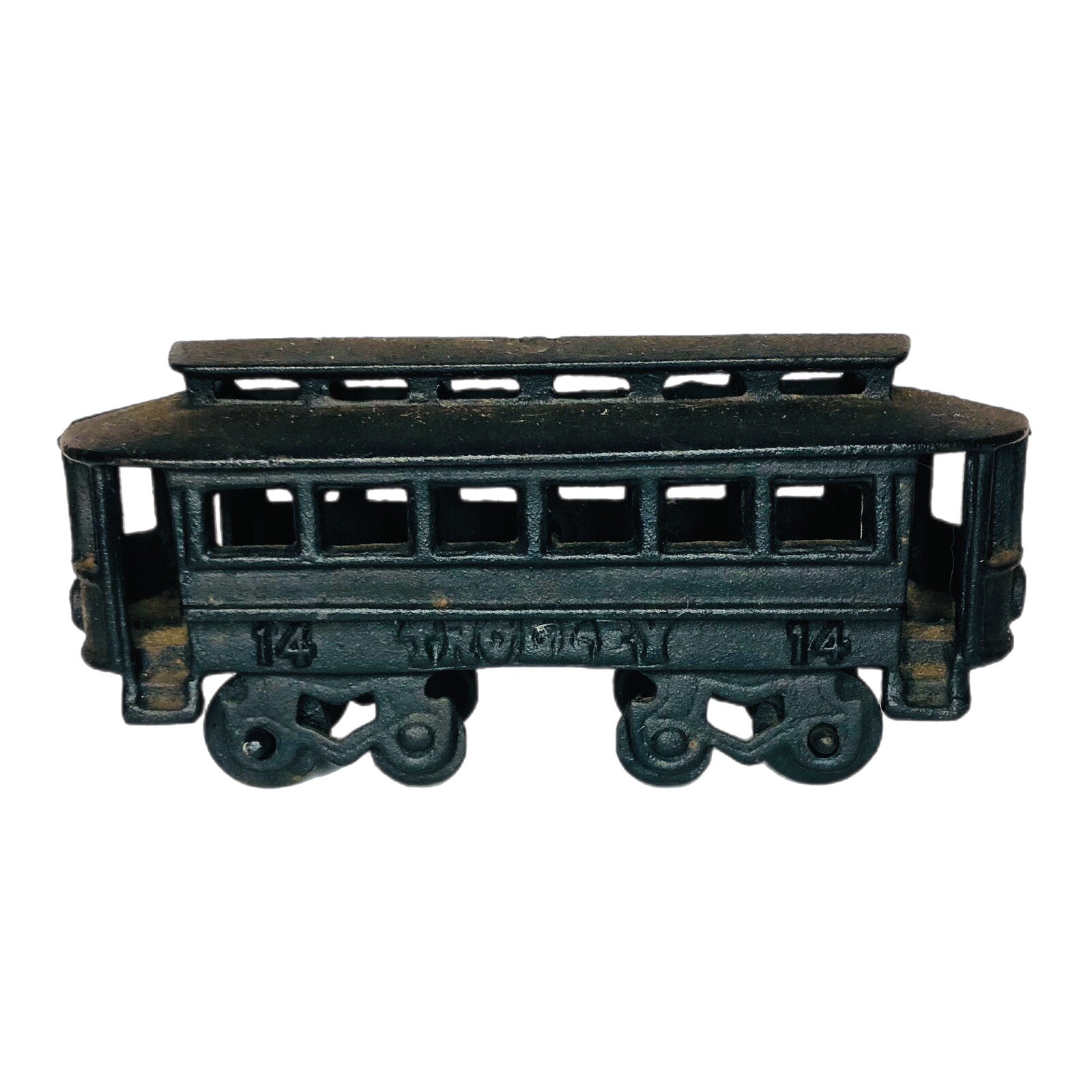 VINTAGE CAST IRON TROLLEY #14 | eBay