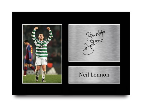 Neil Lennon Signed Pre Printed Autograph A4 Photo Gift For a Celtic ...