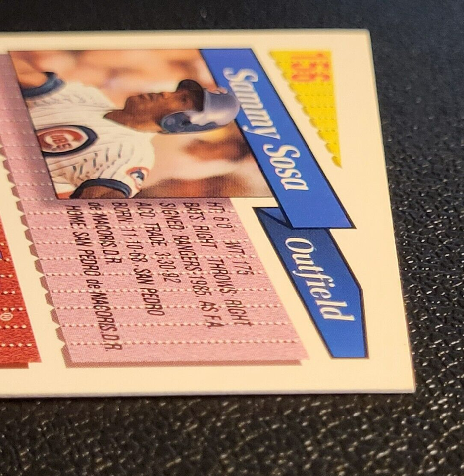 1993 Topps Sammy Sosa Error Card #156 Wrong DOB! RARE! (MINT-10) | eBay