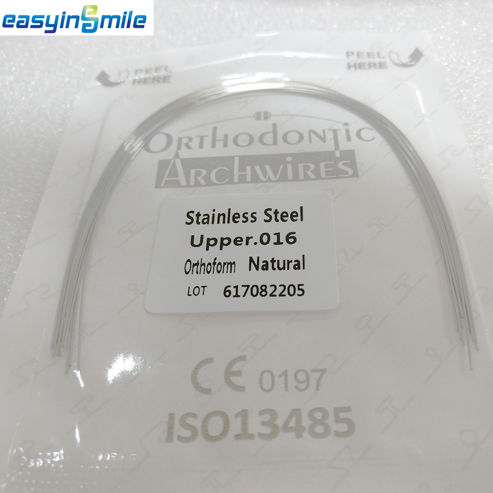 10XOrtho Rectangular Arch Wires Stainless Steel Dental Brace Round ...