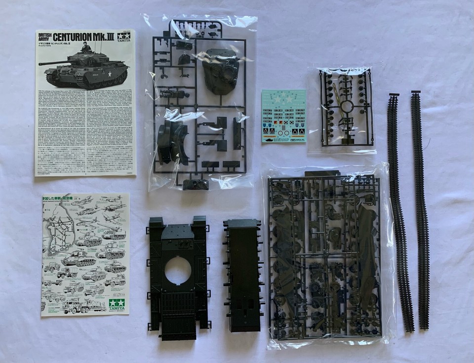 Tamiya British Army Centurion Mk.III Tank #89555 1/35 Scale Model Kit ...