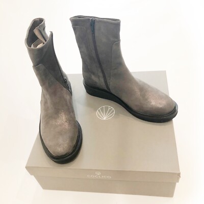 Coclico Doli Metallic Gray Saturno Antracite Boots Size 36 New in Box | eBay